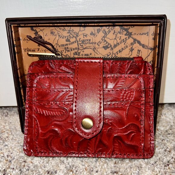 Patricia Nash | Bags | Nwt Patricia Nash Cassis Red Leather Tooled Id ...